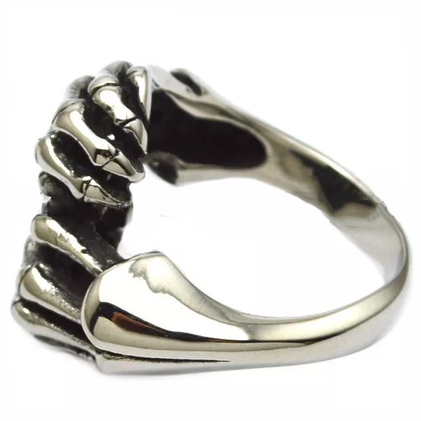 Skull Fingers Biker Ring - Stainless Steel - Biker Jewelry - Biker Ring ...