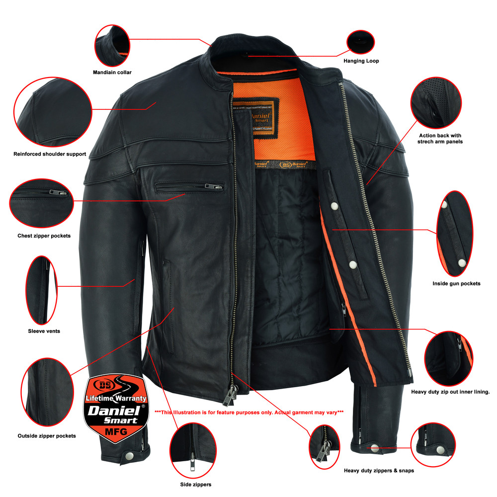 Men's Leather Motorcycle Jackets - Biker Jackets - Racer Jackets
