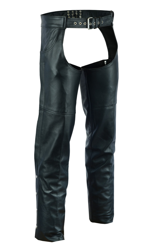 Men's Leather Assless Chaps - Motorcycle Chaps - Biker Chaps