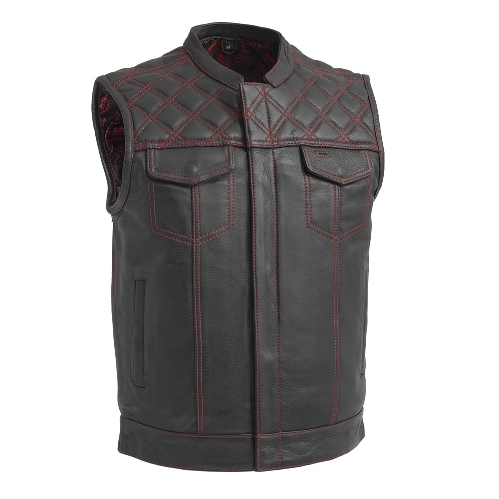 Big and Tall Leather Vests For Men - Motorcycle Vests - 12XL 11XL 10XL ...