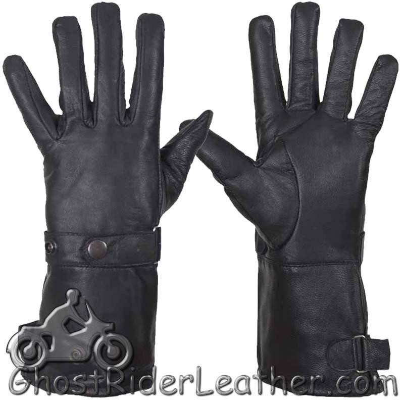 Leather Gloves - Men's - Summer Riding - Gauntlet Gloves - Premium ...