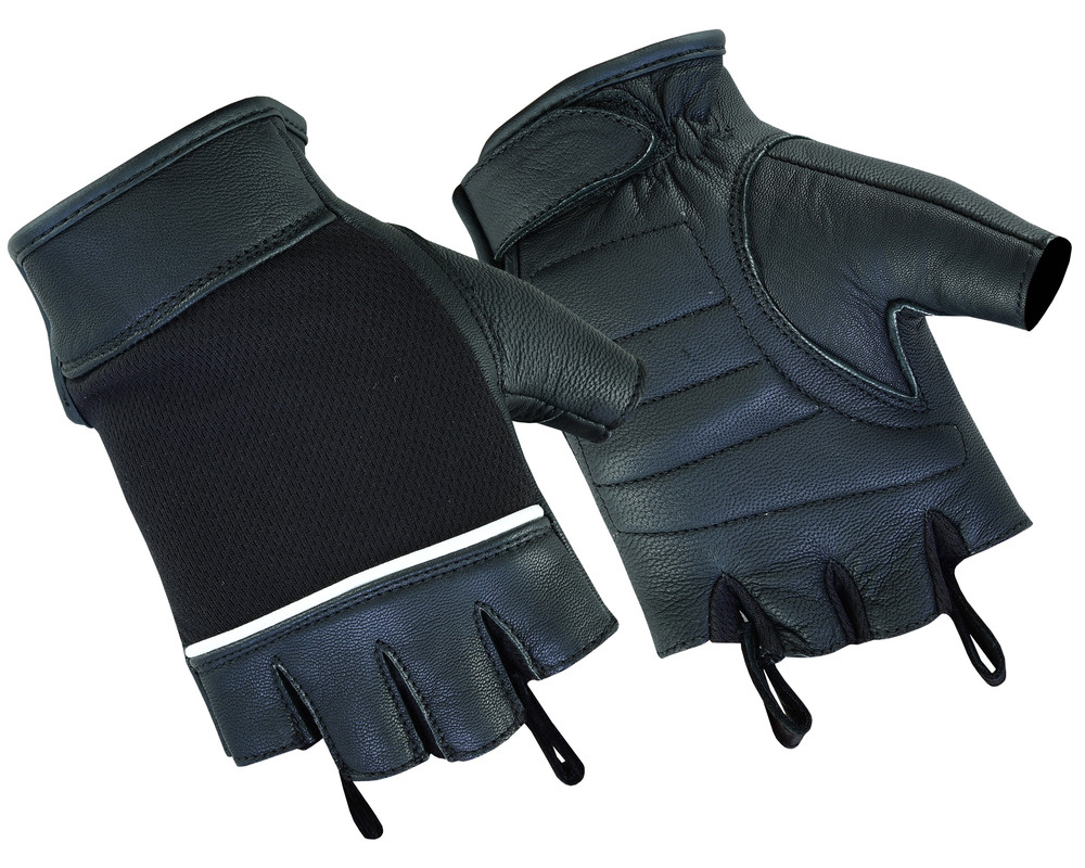 Fingerless - Leather Motorcycle Gloves - Men's and Women's Gloves
