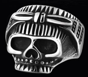 Biker Chick Skull Biker Ring - Stainless Steel - Biker Jewelry - Biker ...
