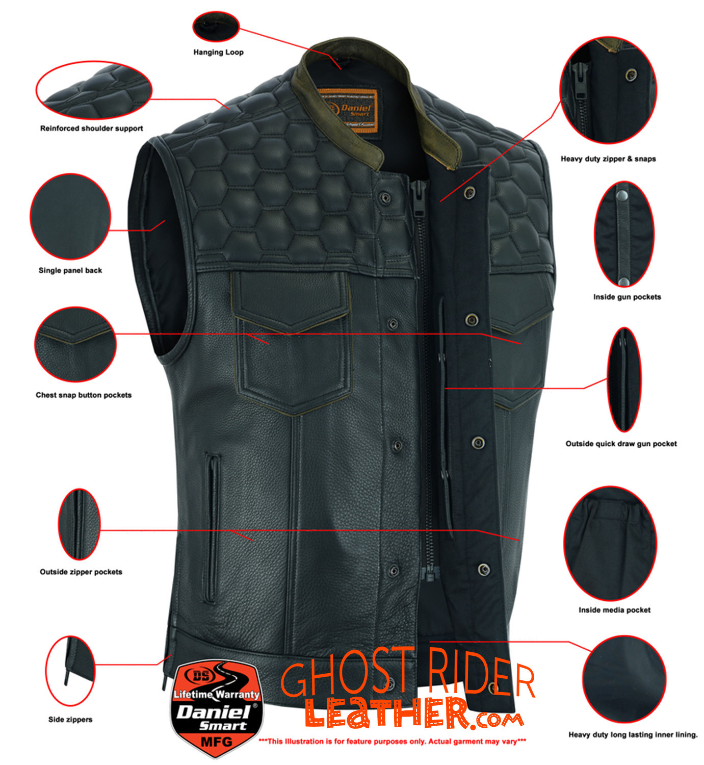 The Best Leather Motorcycle Vests For Men Are Available Here