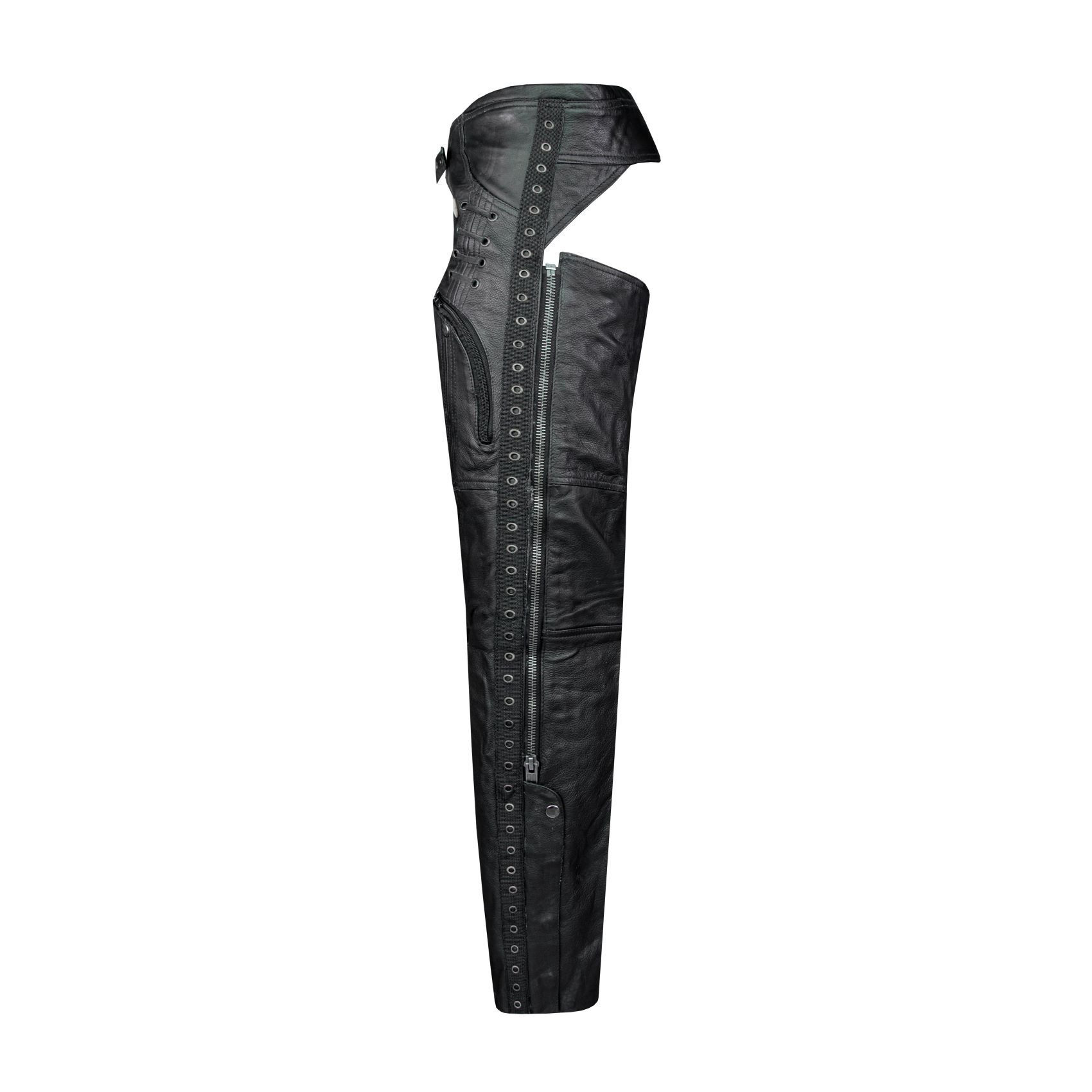 Men's Leather Assless Chaps - Motorcycle Chaps - Biker Chaps
