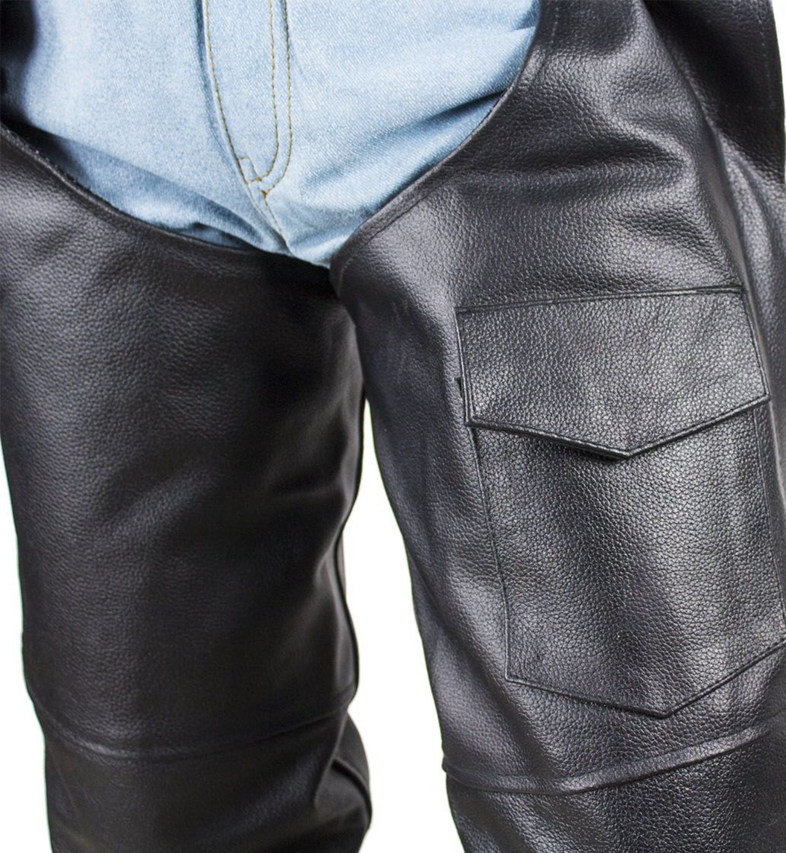 Women's Leather Motorcycle Chaps - Biker Leather Chaps