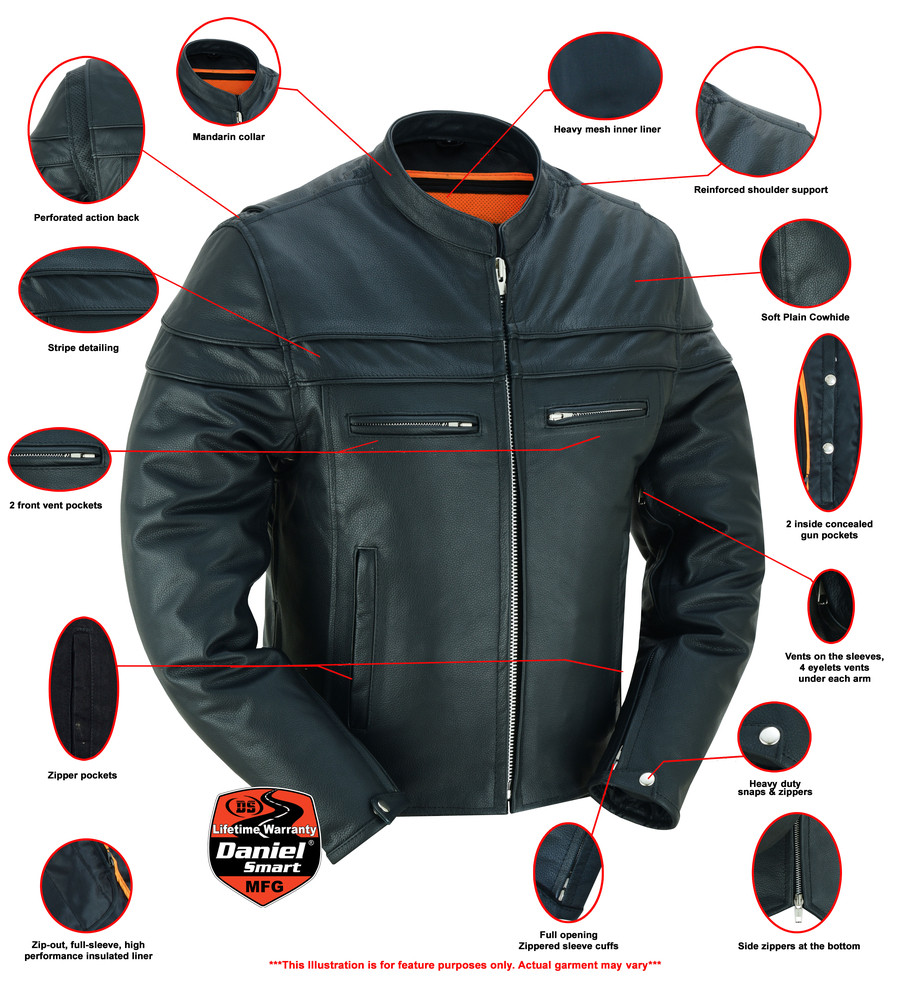 Men's Leather Motorcycle Jackets - Biker Jackets - Racer Jackets