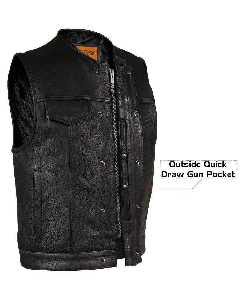 Big and Tall Leather Vests For Men - Motorcycle Vests - 12XL 11XL 10XL ...