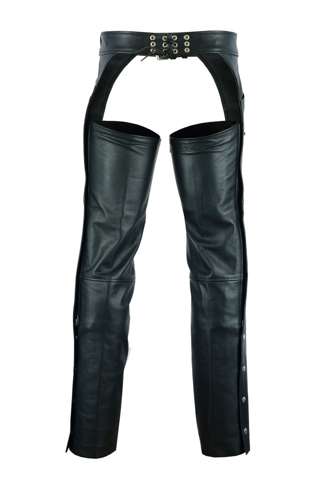 Men's Leather Assless Chaps - Motorcycle Chaps - Biker Chaps