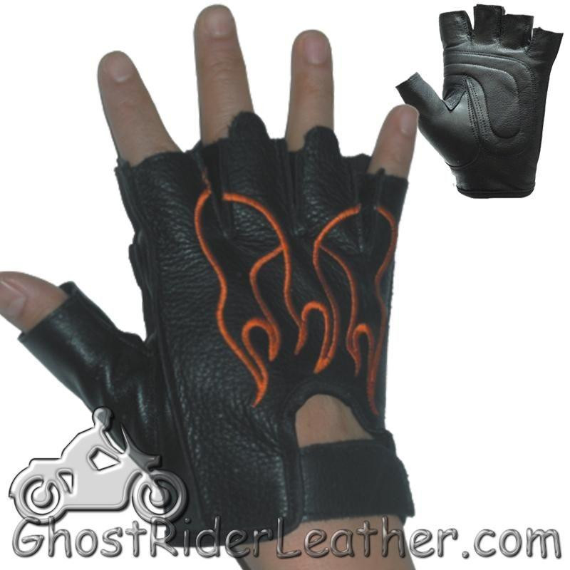 American Flag Riding Gloves - Fingerless Motorcycle Gloves - GL2034-DL
