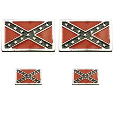 Biker Pin Pack of Four Pins - Rebel Flag - Confederate Flag - SDL-315-DL
