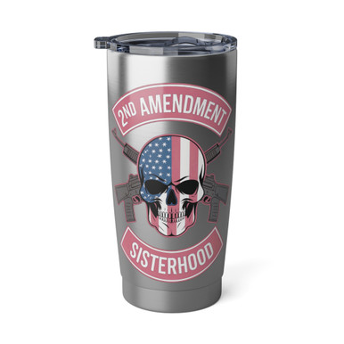 2nd Amendment Sisterhood - 2A - Rocker Patch Skull - Silver - Pink ...