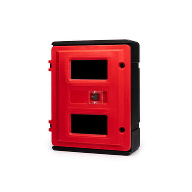 Double 6-12kg Fire Extinguisher Box With Break Glass Access