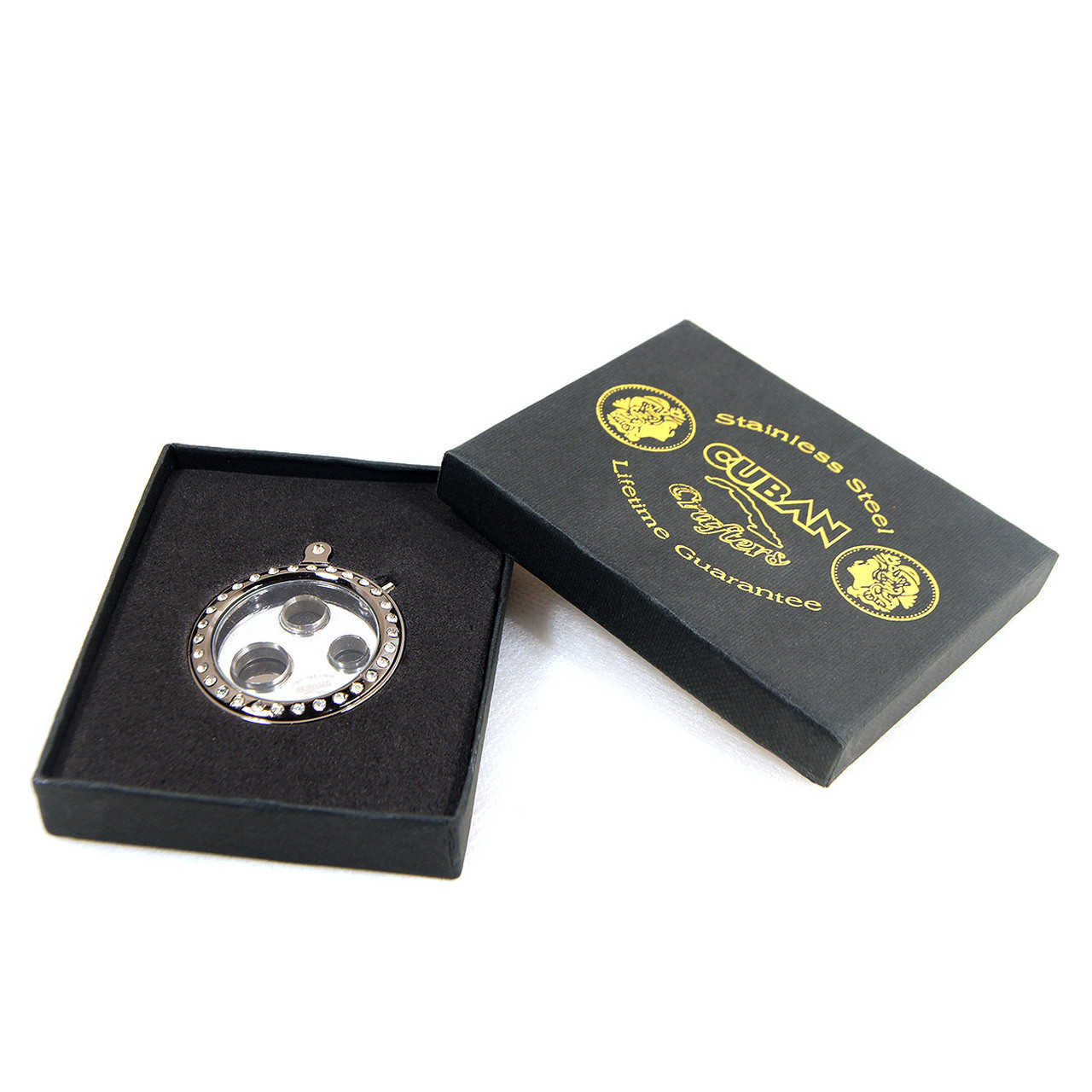 Cuban Crafters 3 Size Round Cigar Punch in Silver With Diamond Frame Cutter