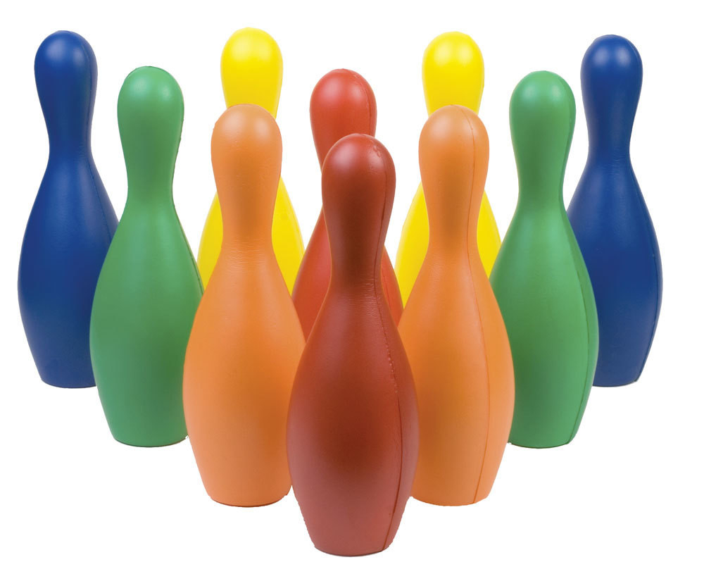 Rainbow Foam Bowling Pins Set