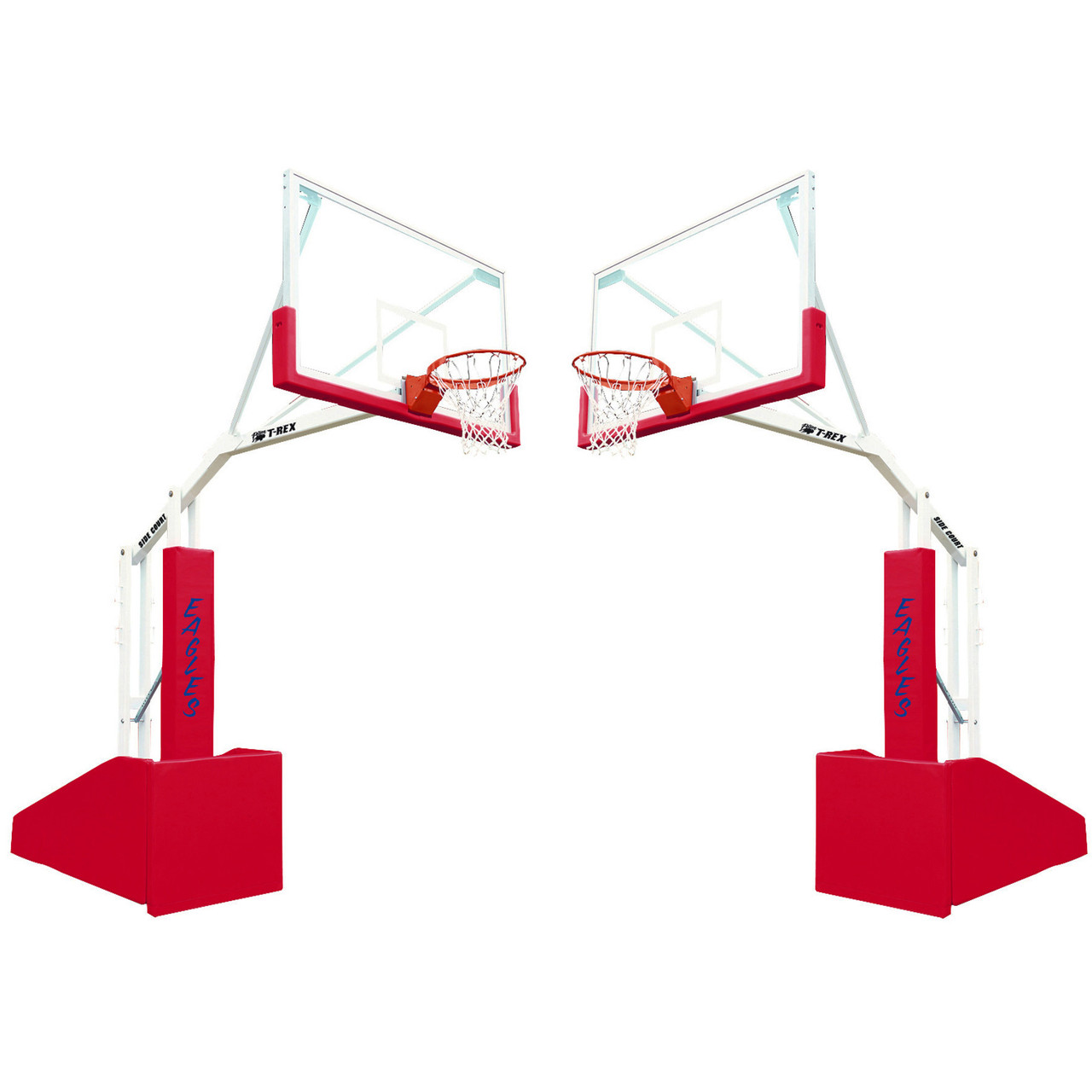 Bison T-REX® Side Court Portable Basketball Systems Set of Two ...