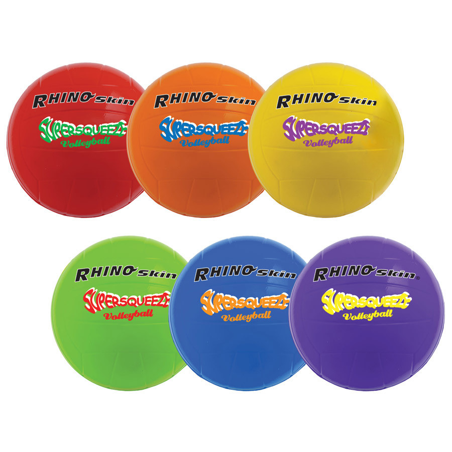 Champion Sports Super Squeeze Rainbow Volleyball Set