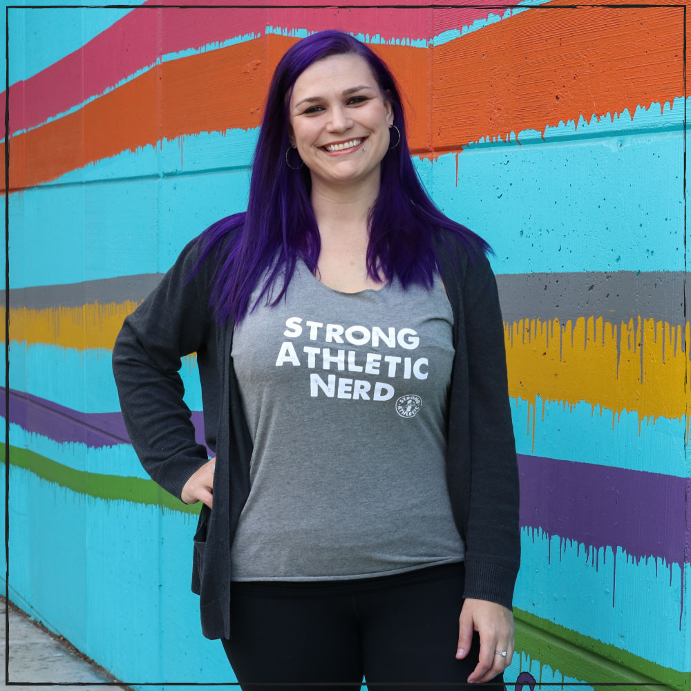 Tees for Nerds the Strong Athletic Nerd Racerback Tank