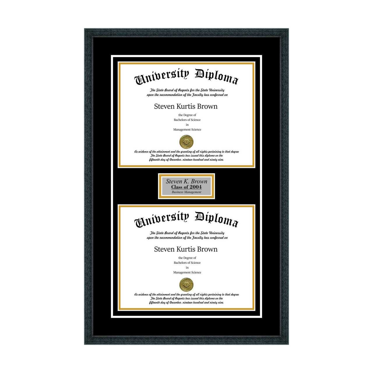 Personalized Double Diploma Frame | Perfect Cases, Inc.