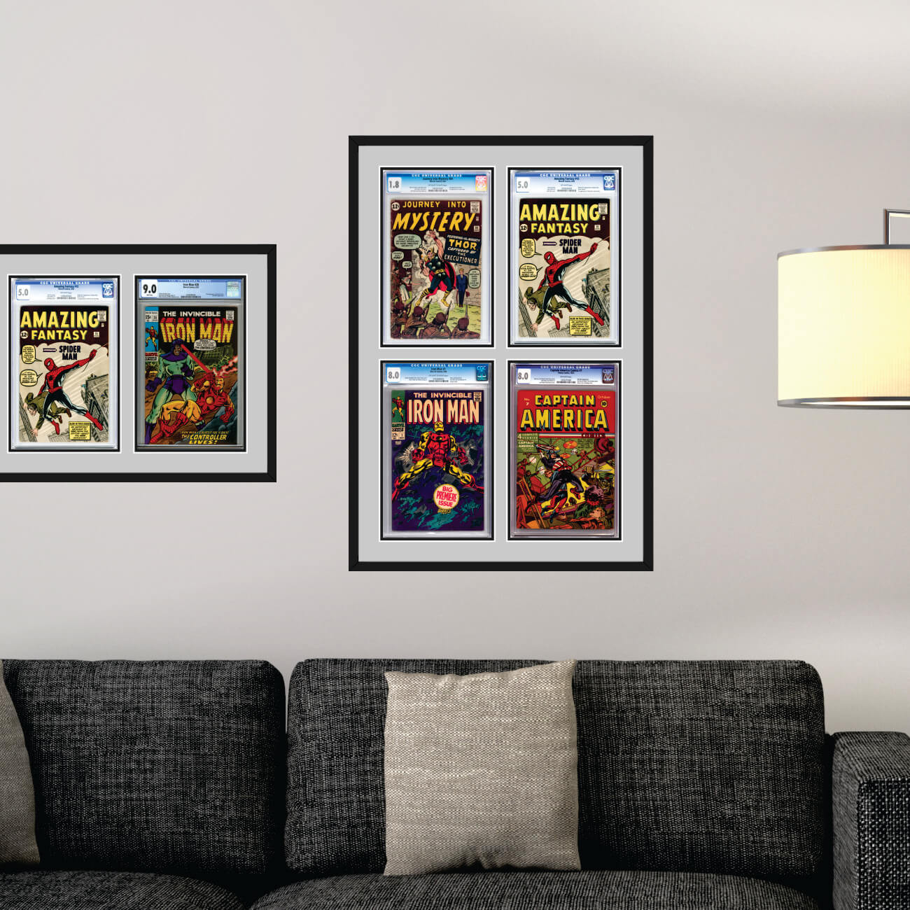 Triple Comic Book Frame with Classic Moulding | Perfect Cases, Inc.