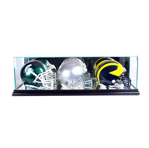 Triple Mini Helmet Display Case | Perfect Cases, Inc.