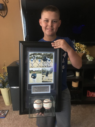 Double Baseball Display w/ 8x10 photo - Perfect Cases and Frames