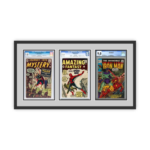 Triple Comic Book Frame with Classic Moulding | Perfect Cases, Inc.