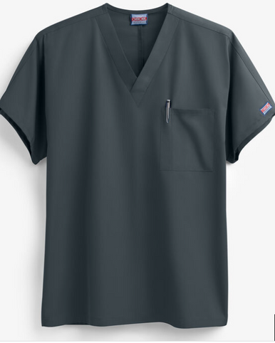 CHEROKEE PEWTER SCRUB TOP - Snow College Campus Store