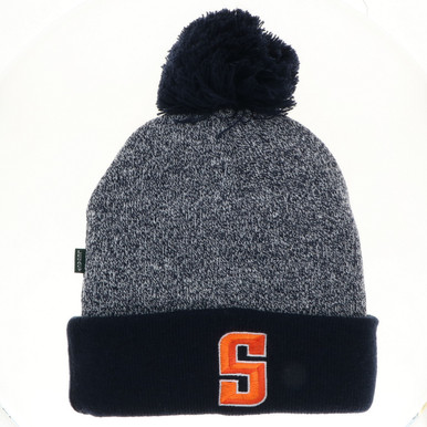 NAVY POM CUFF BEANIE - Snow College Campus Store