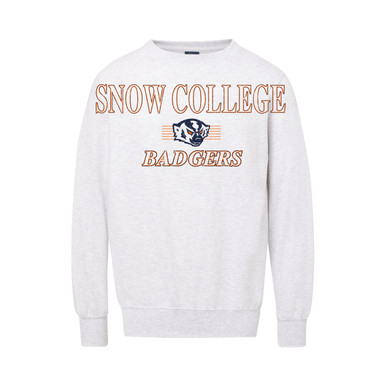 HEATHER GREY SC CREW - Snow College Campus Store