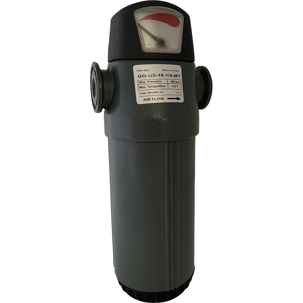 GON-US-60 Compressed Air Filter, 60 CFM, 1/2" Connections, 232 PSI Max ...