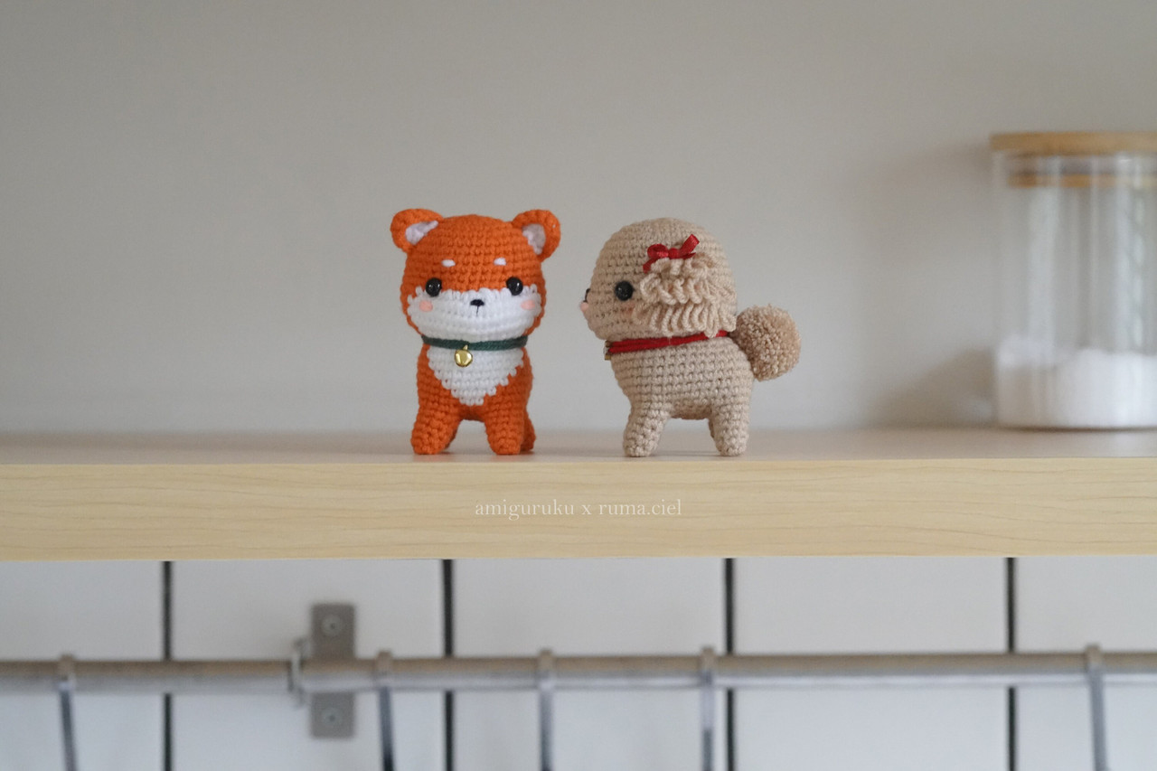 Crochet Pattern for Poodle & Shiba Inu Puppies (PDF) - Amiguruku