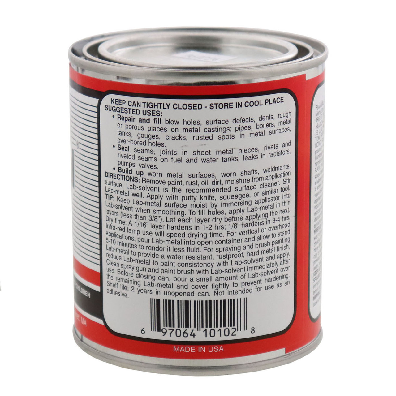 Alvin 24 oz Lab Metal Repair Putty Dent Filler & Patching Compound