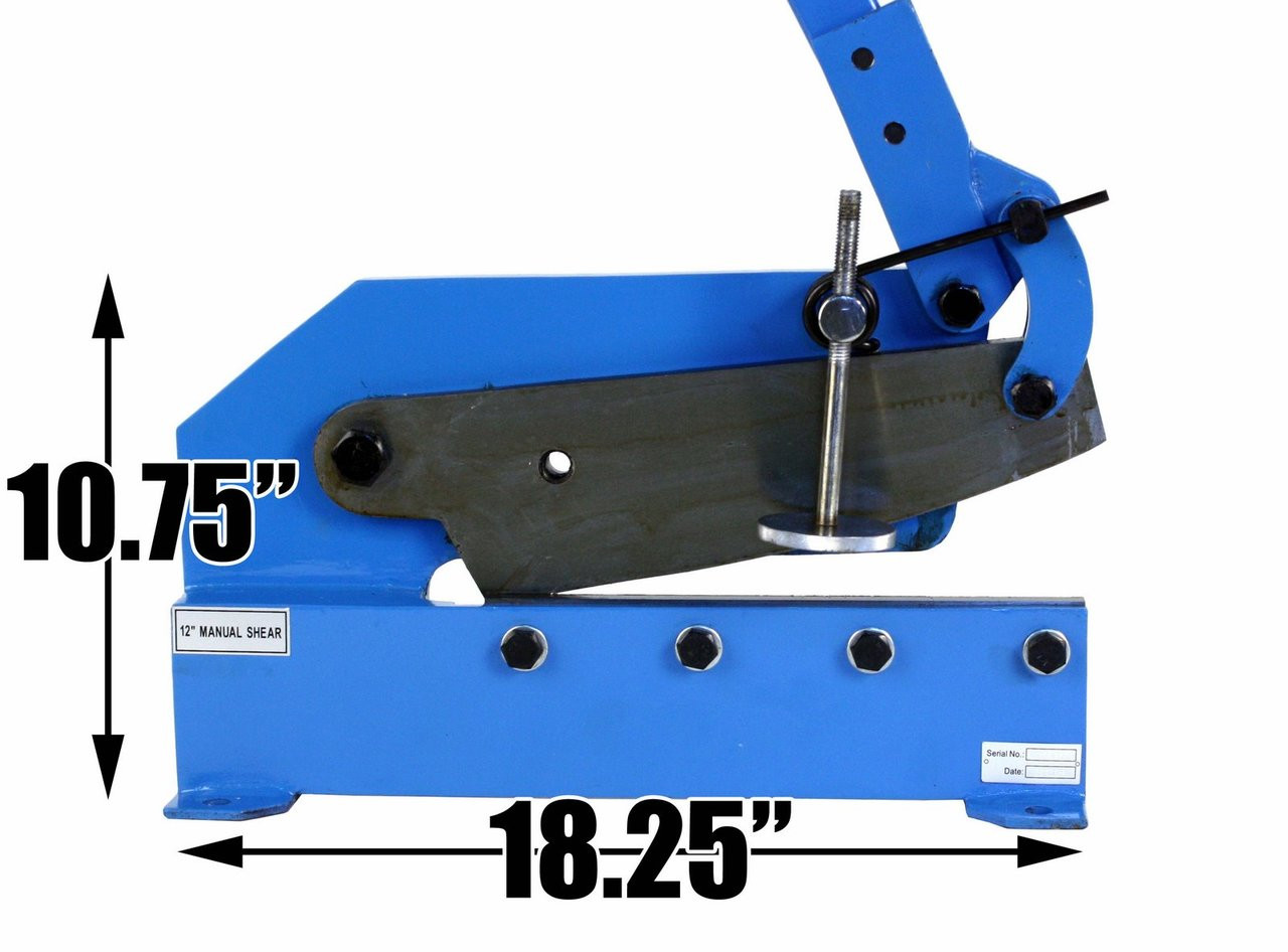Erie Tools 12" Manual Plate Shear Cuts Sheet Metal Carbon Steel