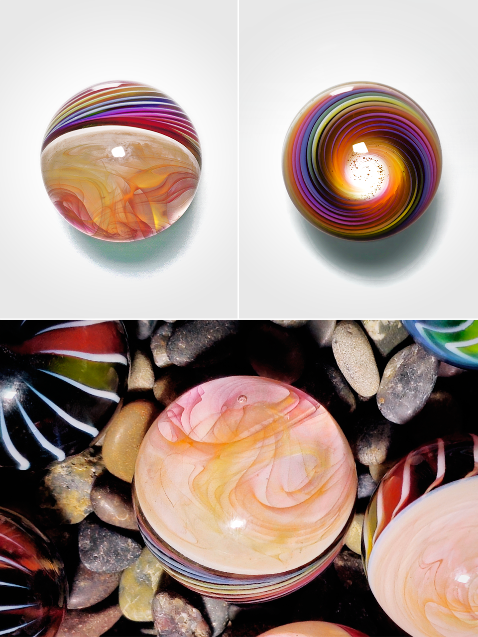 Hefe Glass + Karma Glass Collab Marble, 21mm Fume and Spiral - D-Nail ...
