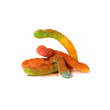 Li Hing Neon Gummi Sour Worm - The Beef Jerky Store