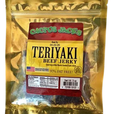 Cactus Jack's Teriyaki Beef Jerky - The Beef Jerky Store