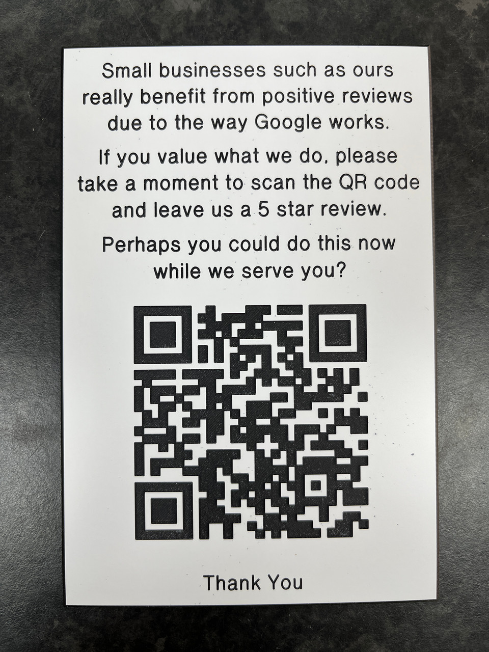 Acrylic QR Code Label
