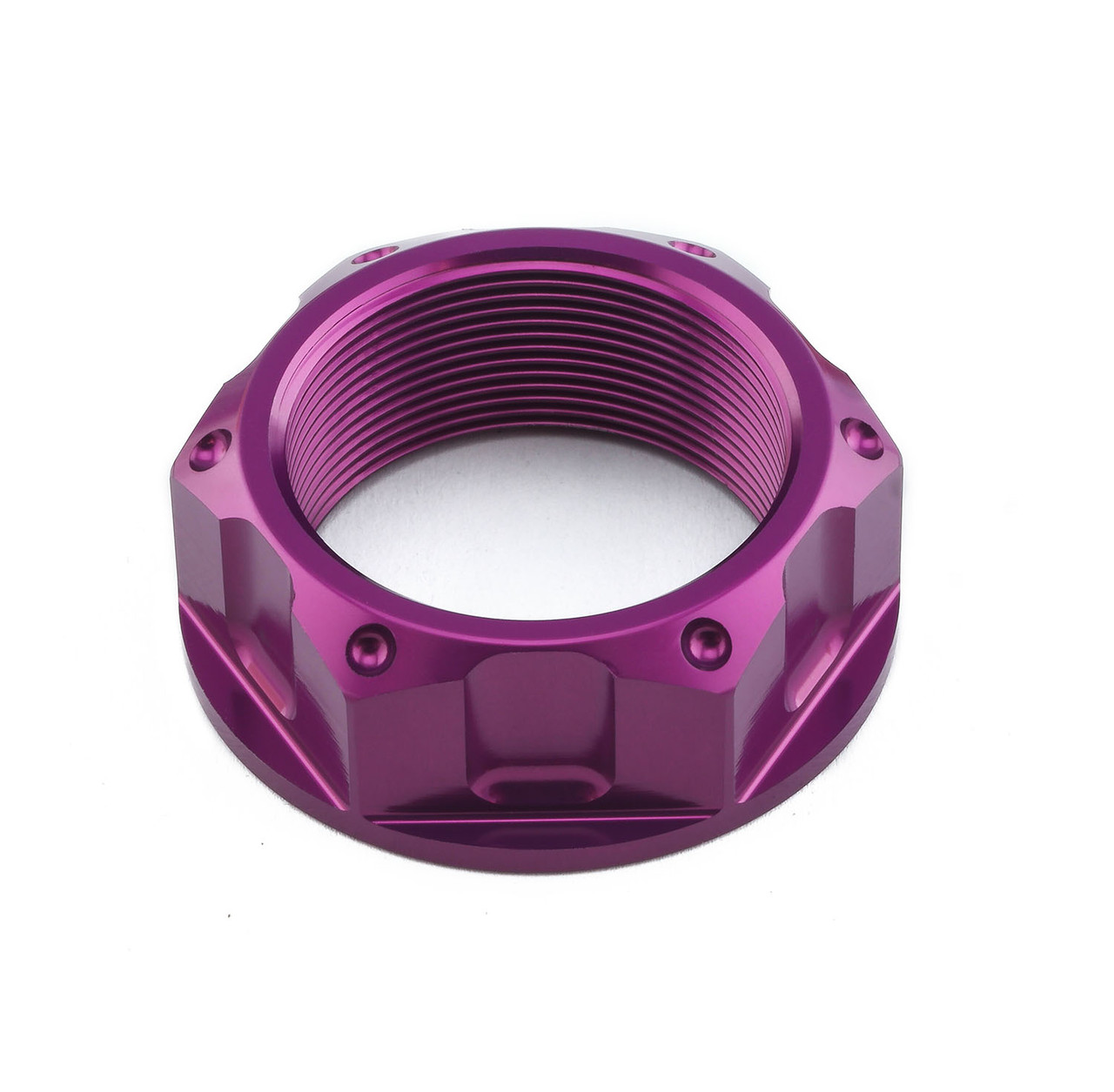 Aluminium Flanged Top Yoke Nut M28x(1.00mm) (Open) | Pro-Bolt