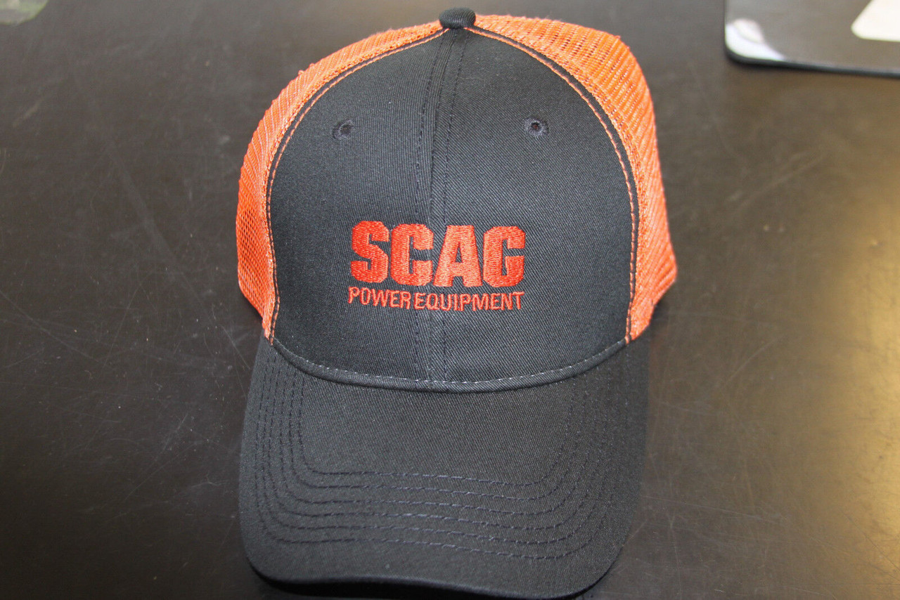 Scag Black & Orange Mesh Back Hat - Griggs Lawn and Tractor