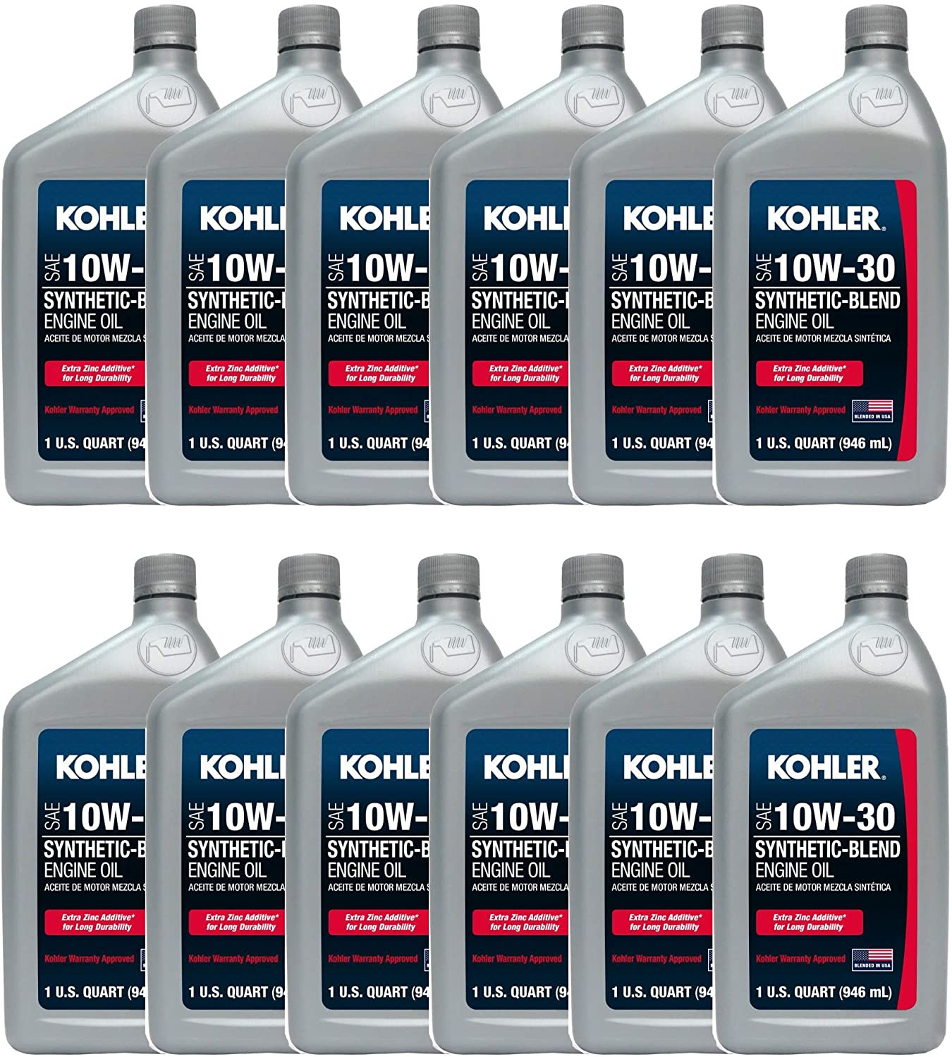 1 Case (12 Quarts) OEM Kohler SAE 10W30 Engine Oil | Griggs Lawn and ...