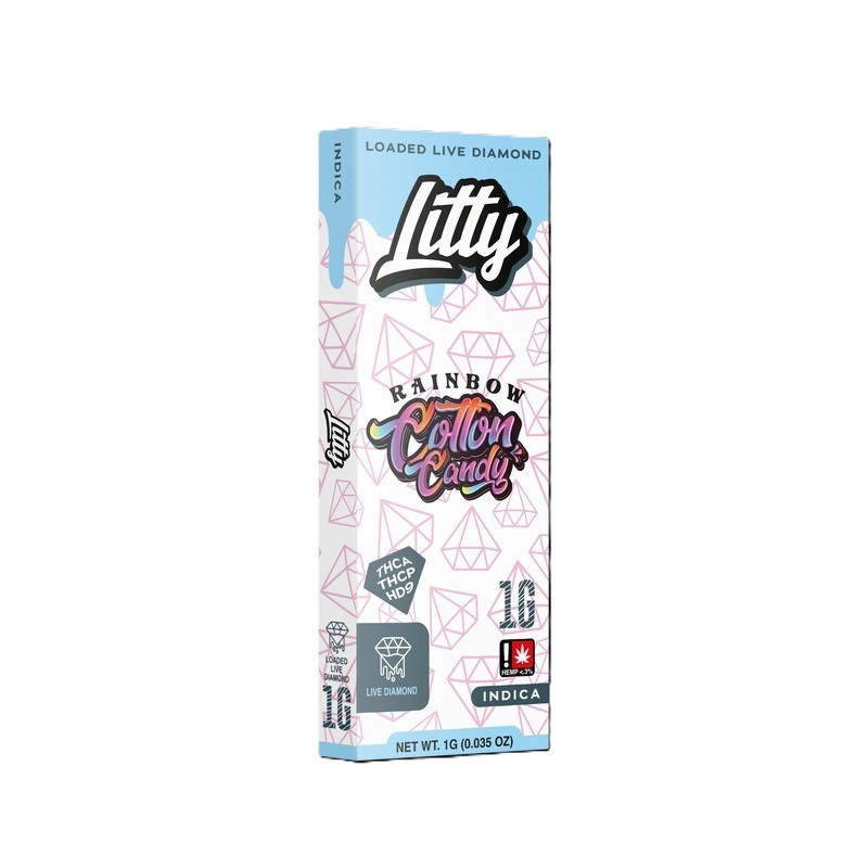 Litty THC-A Indica Rainbow Cotton Candy Disposable Vape Pen (1g)