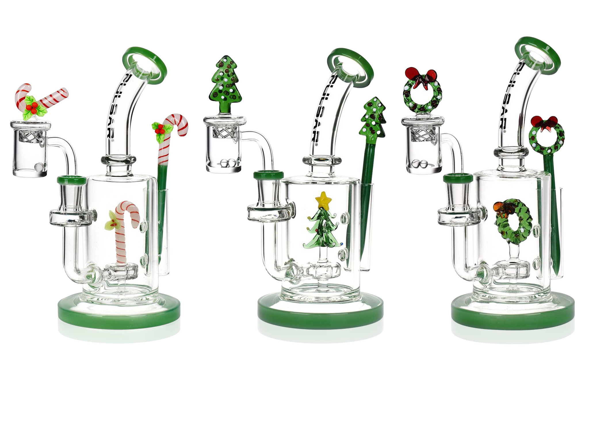 Holidaze Series Glass Dab Rig Set | Pulsar