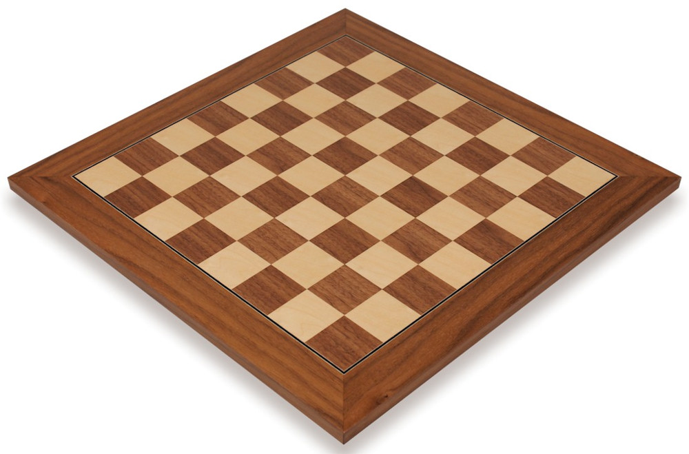 Chess Board – Molded Walnut – 2” Squares – The Chess Store