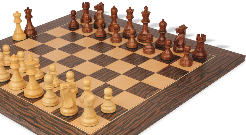Fischer-Spassky Commemorative Chess Set Golden Rosewood & Boxwood ...