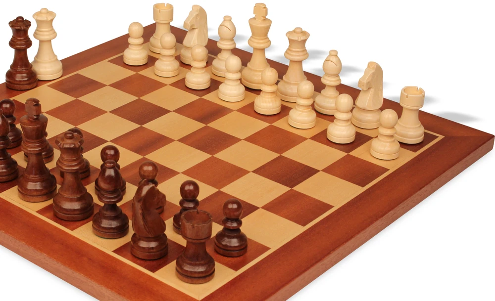 Standard Staunton Chess Set - Walnut & Natural Pieces - Standard ...