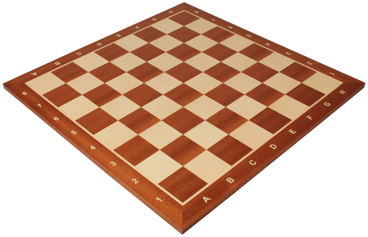 Chess Board – Classic Mahogany – 2.25” Squares – The Chess Store