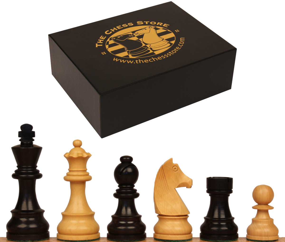 The Chess Store Classic Staunton Wood Chess Pieces Brown & Natural - 3. ...