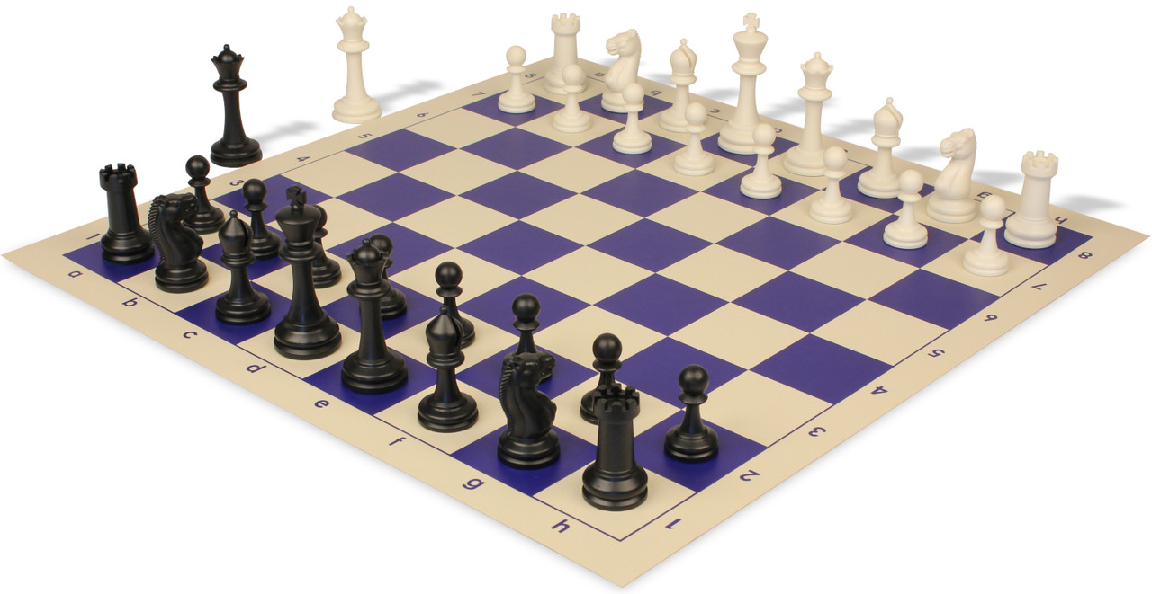 Archer's Bag Master Series Double-Weighted Plastic Chess Set - Black ...