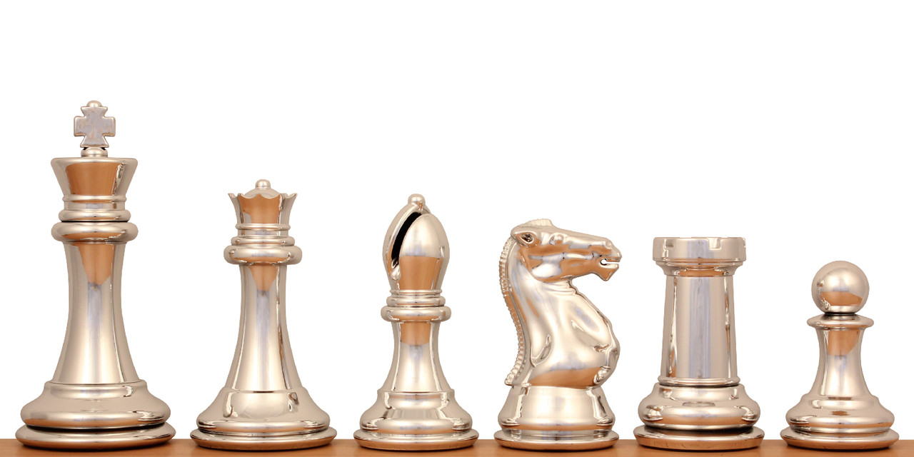 Professional Series Resin Chess Set With Gold And Silver Pieces 4125